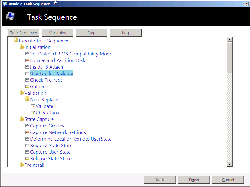 Trying out the ConfigMgr task sequence debugger – Out of Office Hours