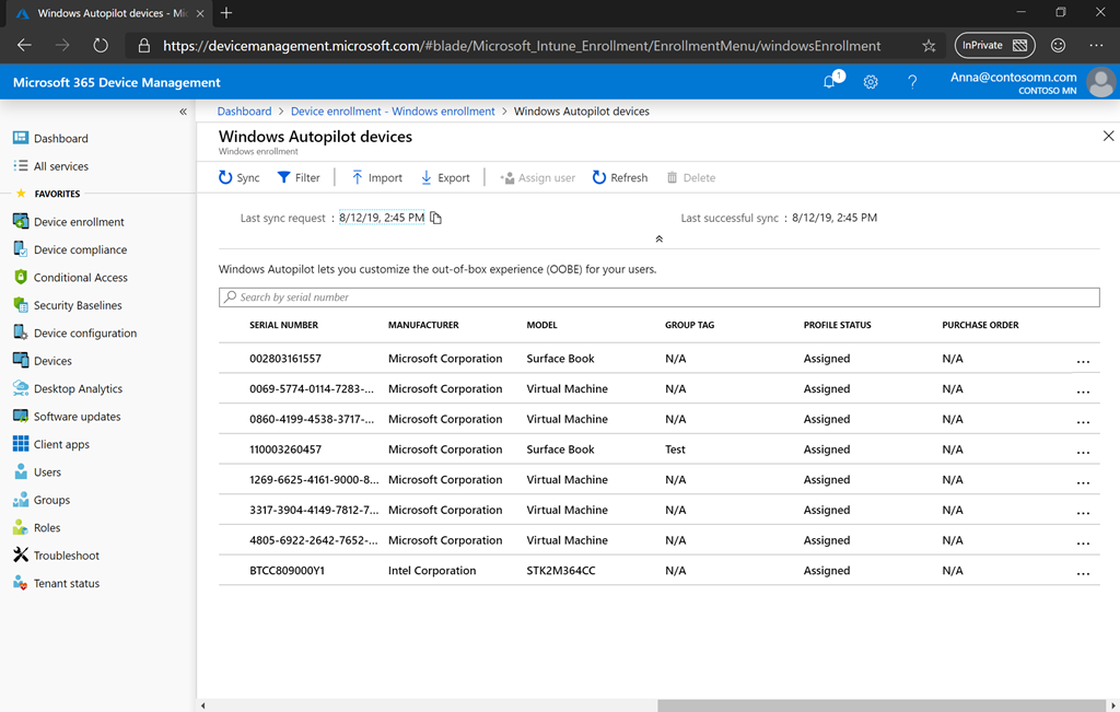 Creating a Windows Autopilot role in Intune – Out of Office Hours