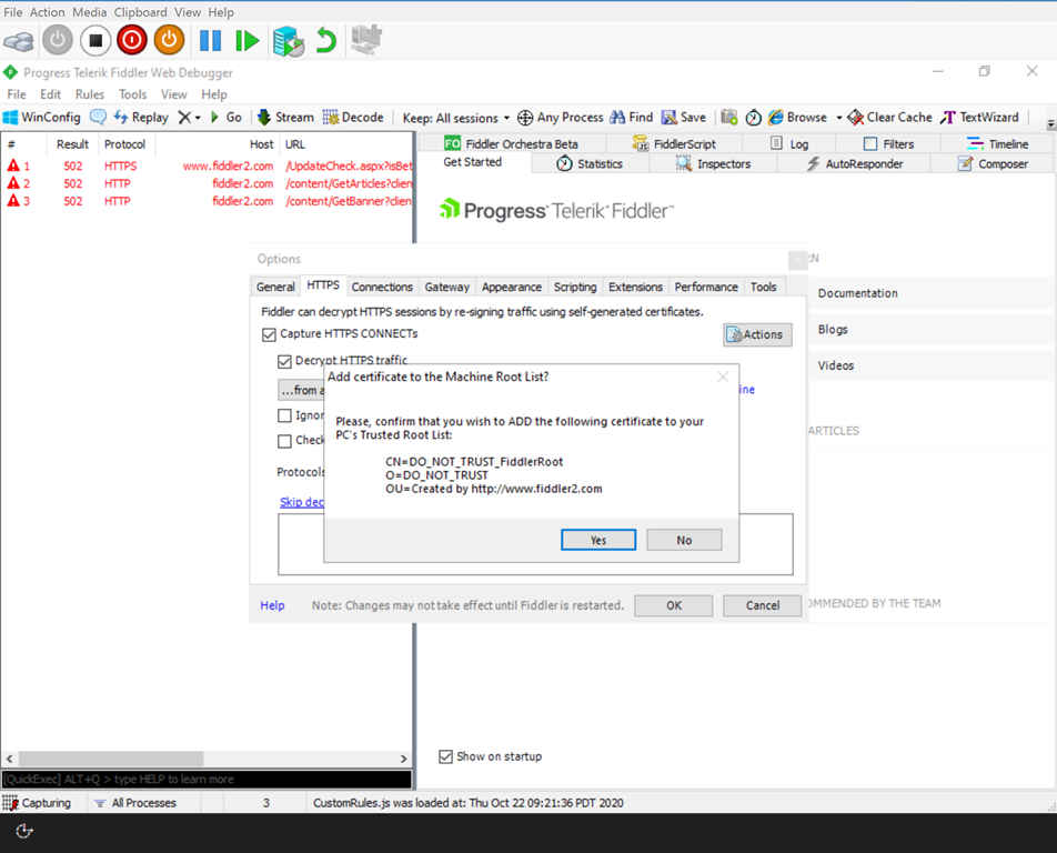 Network tracing during OOBE with Fiddler – Out of Office Hours