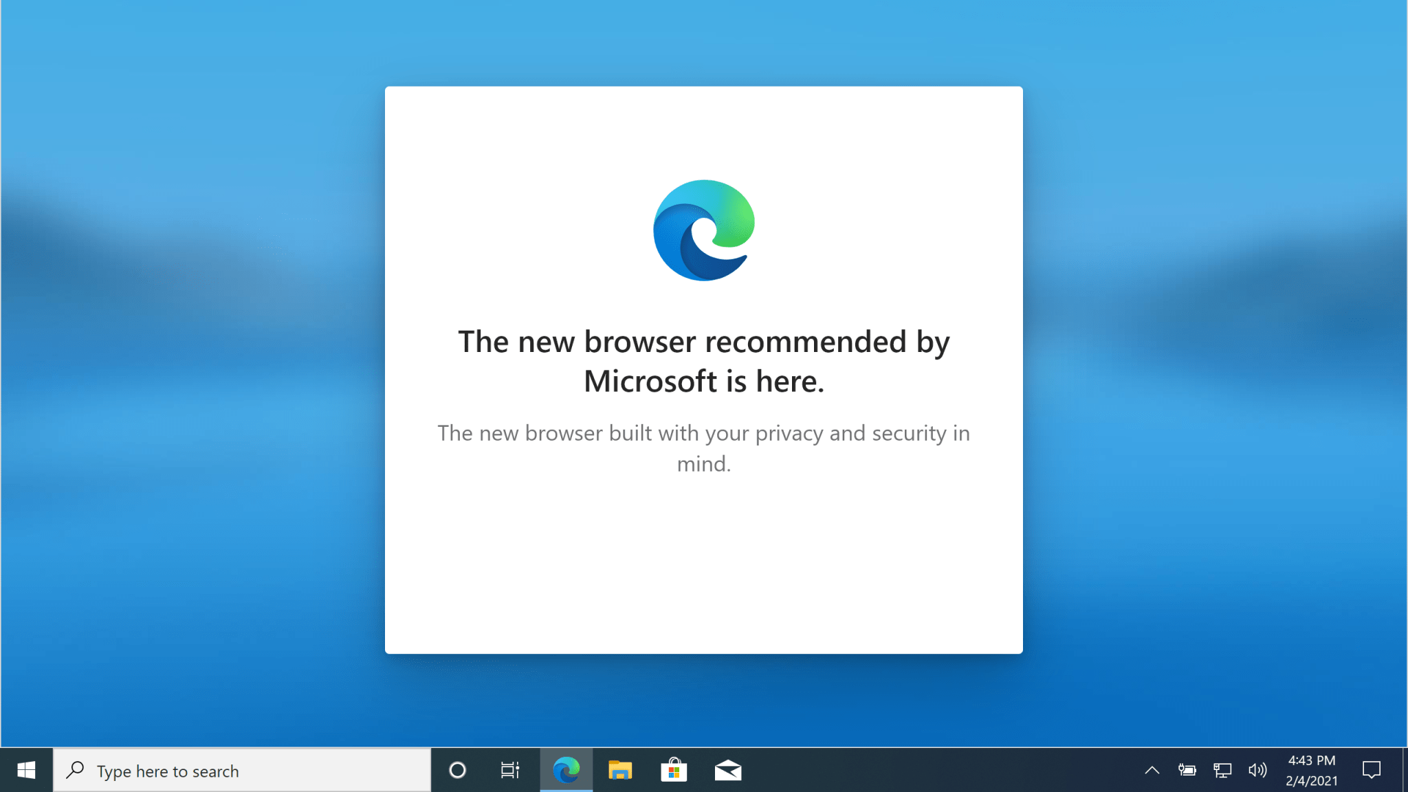 Turn off the (new) Edge welcome page – Out of Office Hours