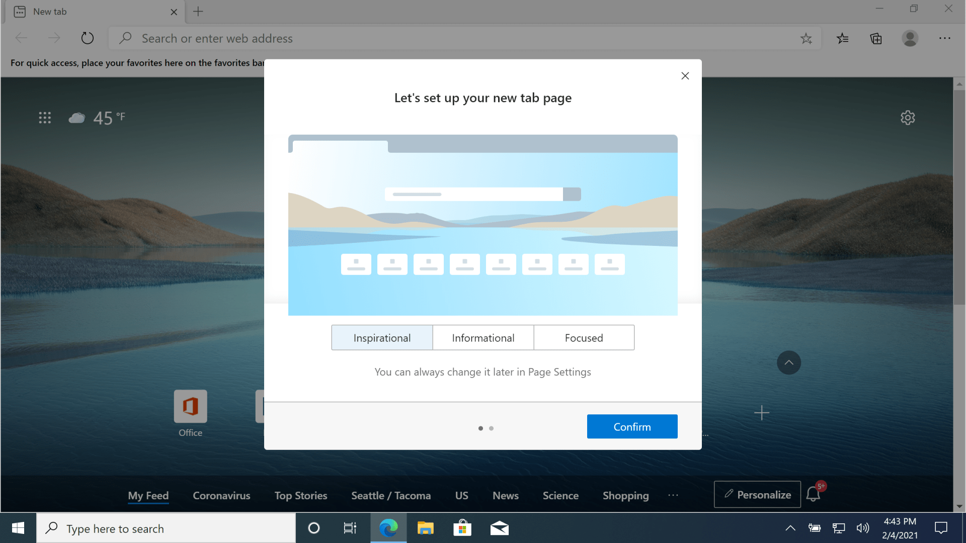 Turn off the (new) Edge welcome page – Out of Office Hours