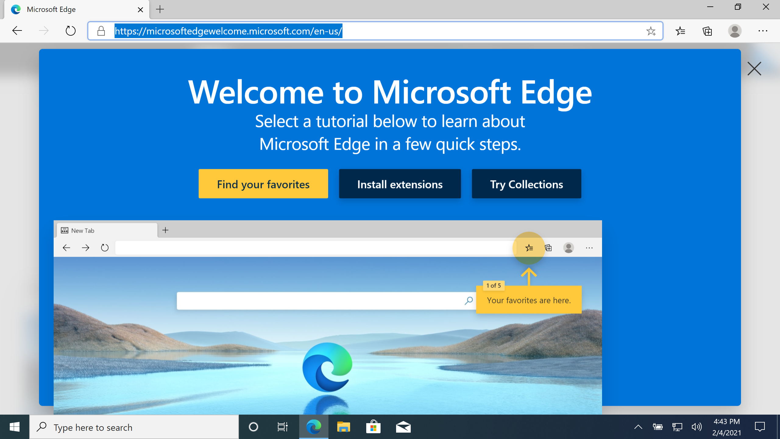 Turn off the (new) Edge welcome page – Out of Office Hours