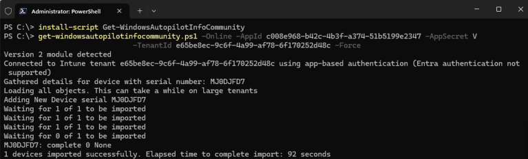 Automatically registering Autopilot devices with Intune – Out of Office ...