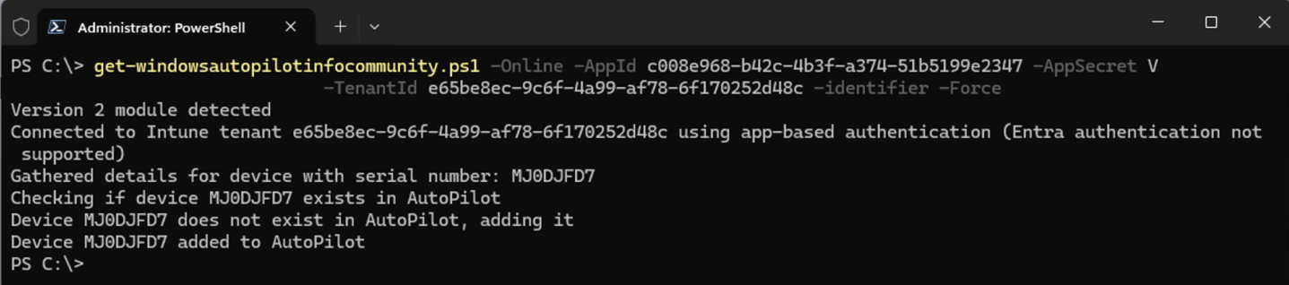 Automatically registering Autopilot devices with Intune – Out of Office ...